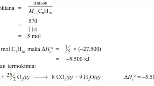 rumus entalpi pembakaran standar | MateriKimia